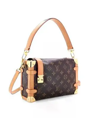 LOUIS VUITTON Side Trunk Handbag Monogram Canvas Mm Satchel