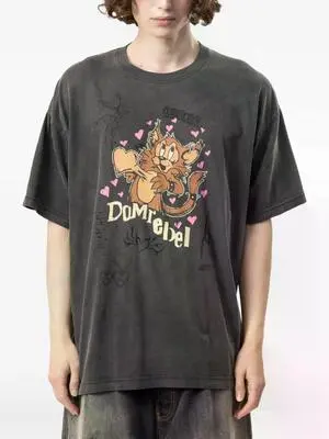 DOMREBEL Boom Graphic-print Cotton T-shirt - Grey