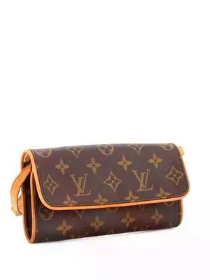 LOUIS VUITTON Twin Handbag Monogram Canvas Pm Crossbody Bag - Brown