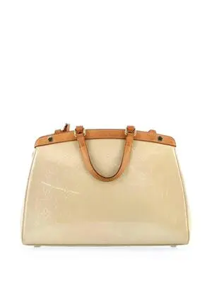LOUIS VUITTON Brea Handbag Monogram Vernis Mm Satchel - Neutrals