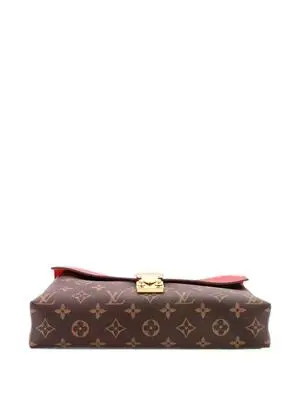 LOUIS VUITTON Pallas Chain Monogram Canvas And Calfskin Shoulder Bag - Red