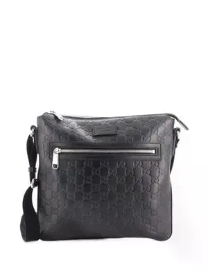 Gucci Signature Zip Messenger Bag Guccissima Leather Medium Crossbody Bag