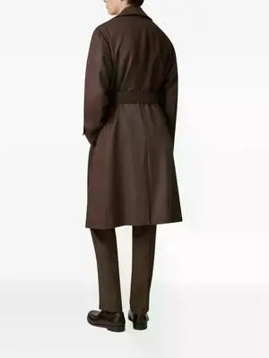 LARDINI Single-breasted Wool Trench Coat