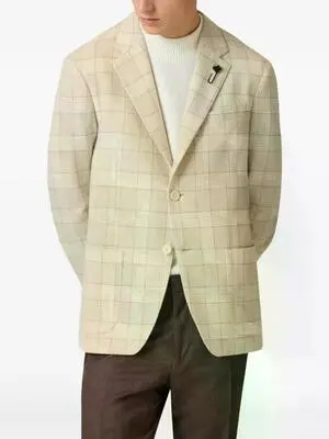 LARDINI Glen-check Bouclé Blazer