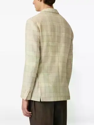 LARDINI Glen-check Bouclé Blazer