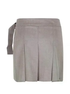 P.a.r.o.s.h Pleated Buckled Mini Skirt
