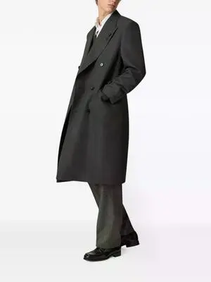 LARDINI Double-breasted Peaked-lapel Coat