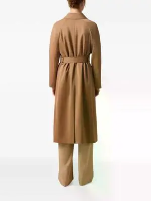 LARDINI Belted Wool Trench Coat