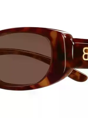 Balenciaga Bb Logo-plaque Rectangle-frame Sunglasses