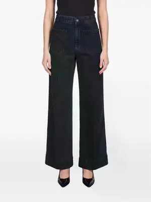 Victoria Beckham Patch-pocket Wide-leg Jeans