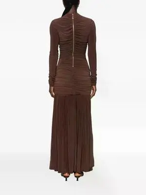 Aje Selah Ruched Long-sleeve Maxi Dress