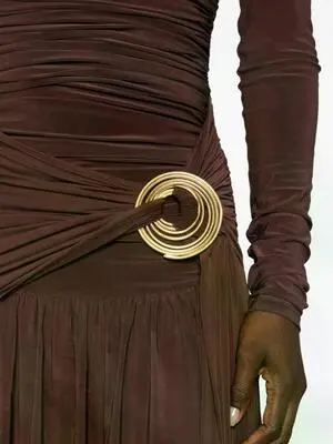 Aje Selah Ruched Long-sleeve Maxi Dress