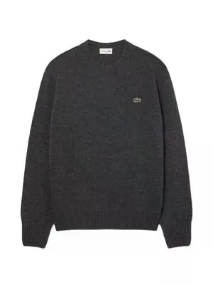 Lacoste Logo-patch Crew-neck Sweater - Grey