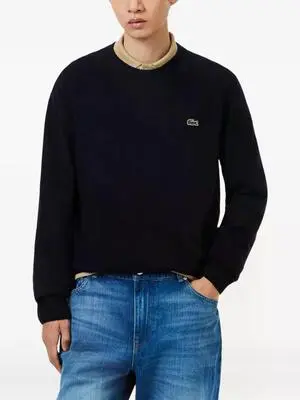 Lacoste Logo-patch Wool Sweater - Blue