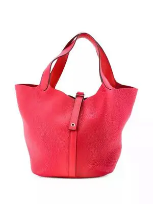 Hermès Picotin Lock Bag Tricolor Clemence Mm Tote Bag - Pink