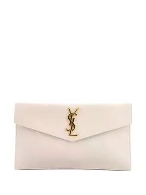 SAINT LAURENT Uptown Pouch Leather Clutch Bag