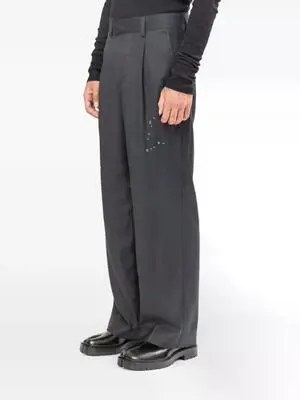 DOMREBEL Bully Cross-stitch Wool Trousers