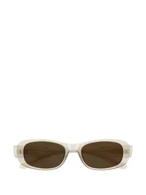 Balenciaga Bb Logo Rectangle-frame Sunglasses - Brown