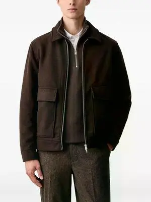 LINDBERGH Zip-up Flap-pocket Jacket - Brown