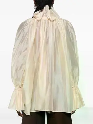 THELATEST Estelle Ruffled-collar Balloon-sleeve Top