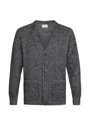 PROFUOMO Button-up Knitted Cardigan - Grey