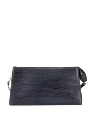 LOUIS VUITTON Pochette Accessoires Epi Leather Clutch Bag - Black