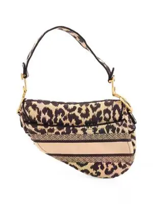 Dior Saddle Handbag Mizza Embroidered Canvas Medium Satchel