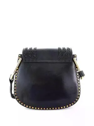 Chloé Hudson Handbag Whipstitch Leather Small Crossbody Bag - Black