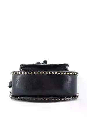 Chloé Hudson Handbag Whipstitch Leather Small Crossbody Bag - Black