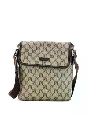 Gucci Flap Messenger Gg Coated Canvas Small Crossbody Bag