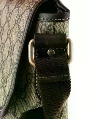 Gucci Flap Messenger Gg Coated Canvas Small Crossbody Bag