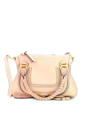 Chloé Marcie Leather Medium Satchel - Neutrals