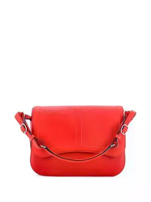 Hermès Harnais Epsom And Tadelakt Shoulder Bag - Red