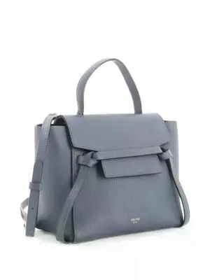 Celine Belt Bag Textured Leather Nano Shoulder Bag - Blue