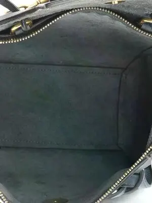 Celine Belt Bag Textured Leather Nano Shoulder Bag - Blue