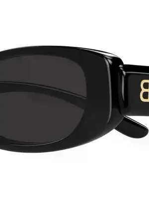 Balenciaga Bb Logo-plaque Rectangle-frame Sunglasses