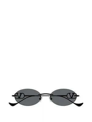 Valentino Garavani Vlogo Rimless Oval-frame Sunglasses