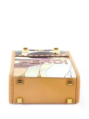 Fendi Sunshine Shopper Printed Zucca Coated Canvas Mini Tote Bag - Brown