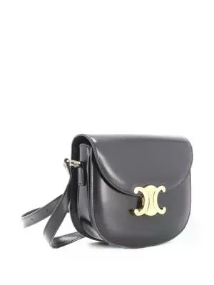 Celine Triomphe Besace Clea Flap Bag Leather Shoulder Bag