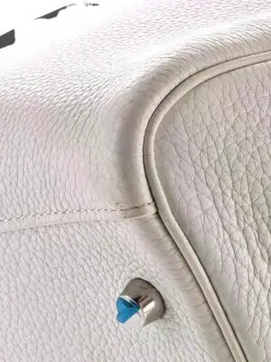 Hermès Lindy Bag Clemence 30 Shoulder Bag - White