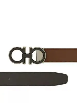 FERRAGAMO Reversible And Adjustable Gancini Belt