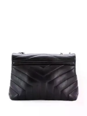 Saint Laurent Loulou Matelasse Chevron Leather Small Shoulder Bag - Black
