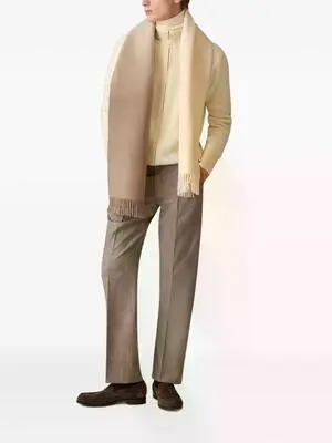 LARDINI Ribbed-knit Turtleneck Sweater - Neutrals