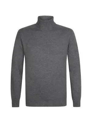 PROFUOMO Roll-neck Knitted Sweater - Grey