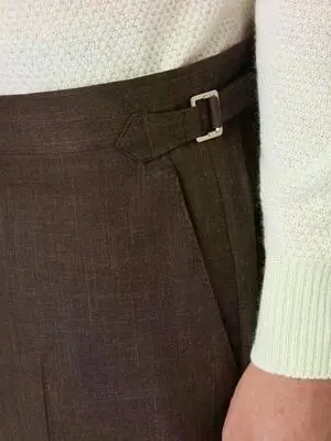 LARDINI Pleated Straight-leg Trousers