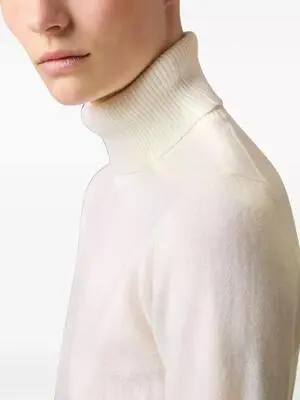 LARDINI Ribbed-knit Turtleneck Sweater