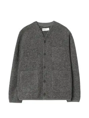 Universal Works Button-up Patch-pocket Cardigan - Grey