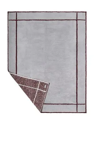 Barefoot Dreams Cozychic Belmar Border Throw - Grey