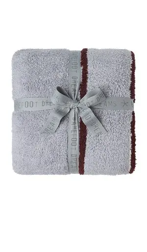 Barefoot Dreams Cozychic Belmar Border Throw