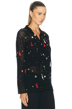 BODE Crochet Charm Shirt
